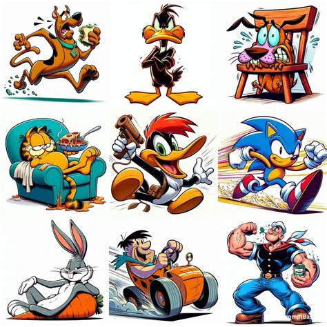 Nostalgic Retro Cartoon Art Style Dall·e Prompt Promptbase