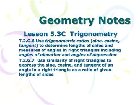 PPT Geometry Notes PowerPoint Presentation Free Download ID 2614399