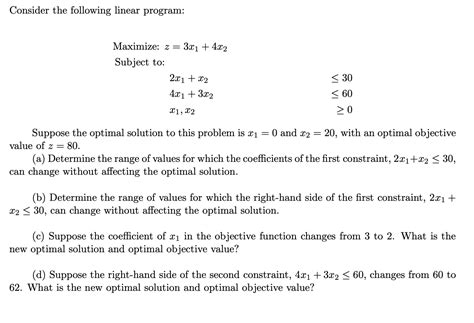 Solved Consider The Following Linear Program Maximize Chegg