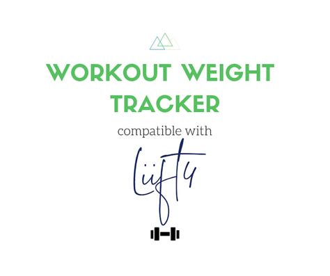 Weight Tracker Excel Spreadsheet Compatible With LIIFT Etsy