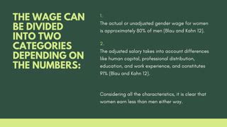 The Pay Gap Between Male And Female Employees PDF