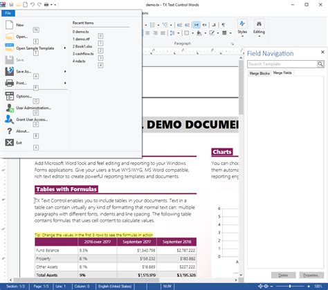 TX Text Control NET For Windows Forms What S New In X16