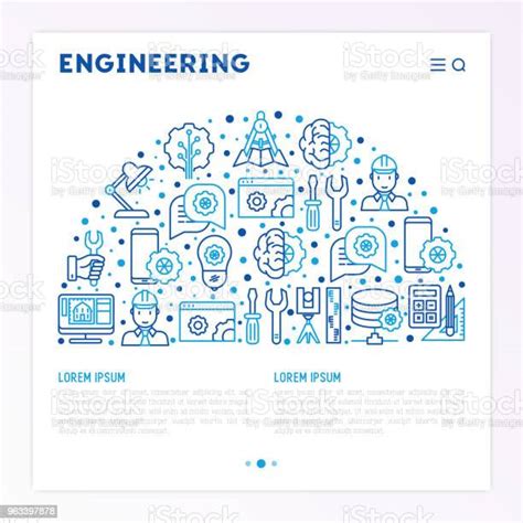 얇은 선 아이콘으로 30 원에 공학 개념 엔지니어 전자 계산 도구 수리 아이디어 그것은 서버 현대 벡터 그림 웹 페이지 배너 인쇄 매체에 대 한 It 지원에 대한 스톡 벡터