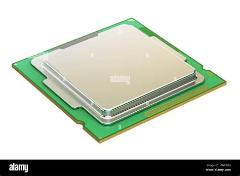 cpu computer processor unit 3d rendering isolated on white background