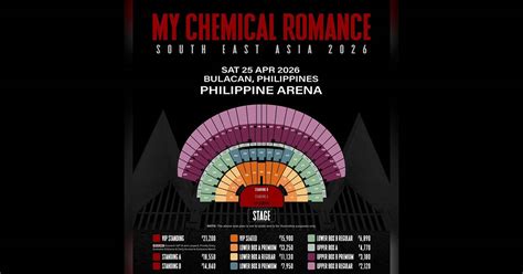 Ticket Details Seat Plan For My Chemical Romance In Bulacan 2026 Are