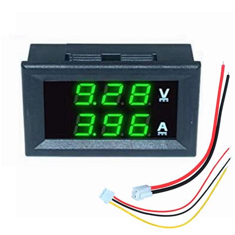 Dc 100v 10a Voltmeter Amperemeter Blauw Rood Led Grandado