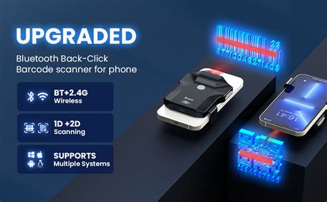 Eyoyo Bluetooth QR Code Scanner D Wireless Back Clip Phone UPC USB Barcode Scanner Reader With