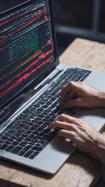 Premium Photo Writing Programming Code On Laptop