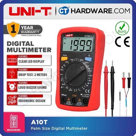 Uni T Ut33c Digital Palm Size Multimeter Shopee Malaysia