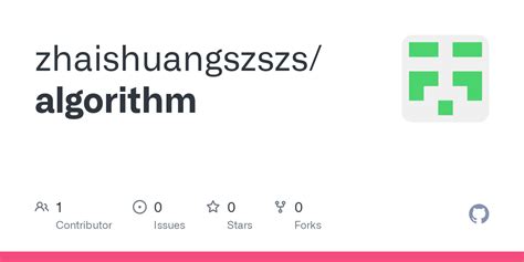 GitHub Zhaishuangszszs Algorithm