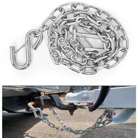 헤비 듀티 스틸 40 스프링 후크가있는 안전 체인은 트레일러 클래스 3500 Lb 캡에 견인 차량을 확보합니다 Rv 트레일러 보트 견인 Aliexpress