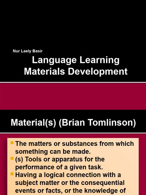 Language Learning Materials Development Pdf Second Language Acquisition Learning