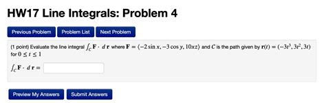 Solved Hw17 Line Integrals Problem 4 Previous Problem