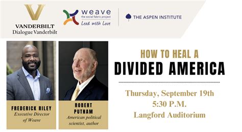 Robert Putnam Political Scientist And Author Of ‘bowling Alone Comes To Vanderbilt Sept 19