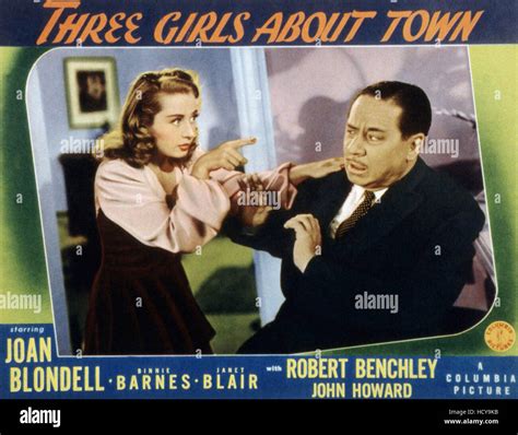 Three Girls About Town Joan Blondell Robert Benchley 1941 Stock