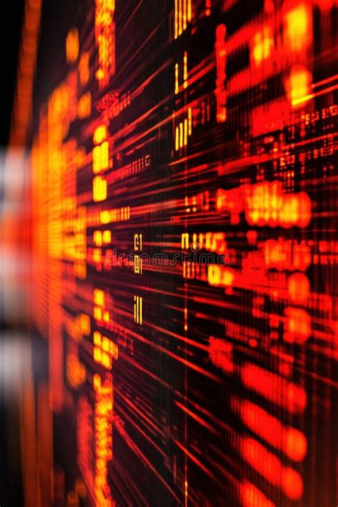 Visualize Abstract Data Flow On Screen With Artificial Intelligence Concept Stock Illustration