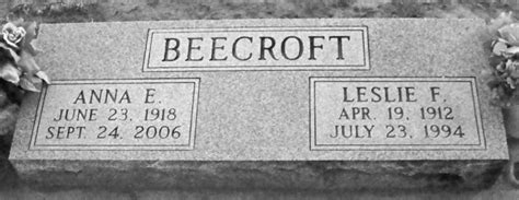 Anna Eliza Pulliam Beecroft 1918 2006 Mémorial Find A Grave