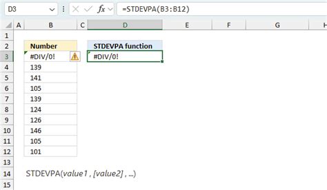 How To Use The Stdevpa Function
