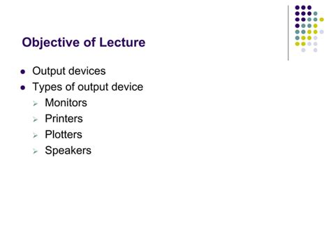 itc lec 5 output devices ppt