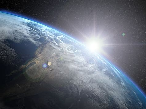 Close Up Of The Dawn Of The Earth Background Earth Light Dawn