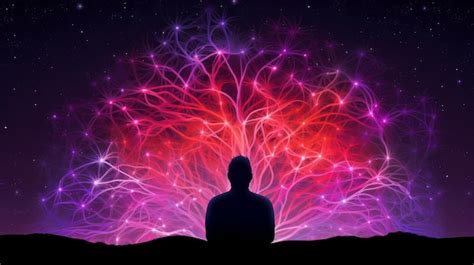 Premium Ai Image Illustration Of Thought Energy Head Of Person And Neural Network Of Brain