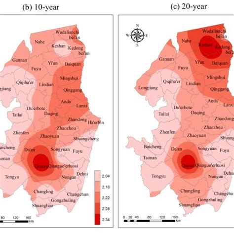 Spatial Distribution Of The Drought Duration According To Different Download Scientific Diagram