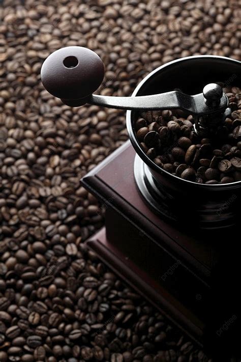 볶은 커피 콩에 빈티지 수동 커피 분쇄기 배경 콩 전통적인 준비 배경 일러스트 및 사진 무료 다운로드 Pngtree