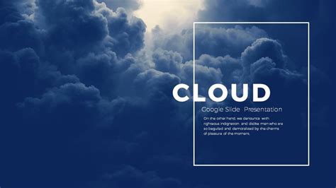 Cloud Google Slide Presentation Template Presentation Slides Templates Presentation Templates