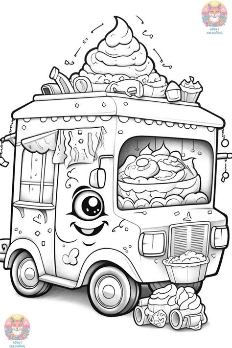 Deliciously Adorable A Feast Of Kawaii Food Coloring Pages Adultcolouring Com