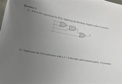 Solved Question A Derive The Expression For Xby Anni Chegg Com