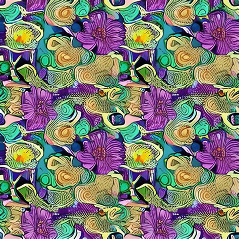 Abstract Flower Design Seamless Repeating Pattern · Creative Fabrica
