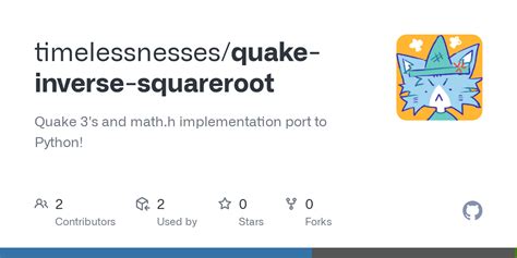 Github Timelessnessesquake Inverse Squareroot Quake 3s And Mathh