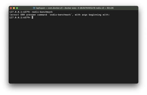 Error Err Unknown Command `redis Benchmark` With Args Beginning With