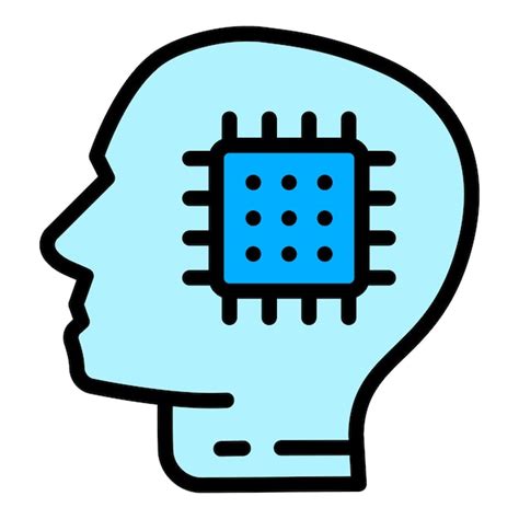 Premium Vector Artificial Brain Icon Outline Vector Ai Head Digital Machine