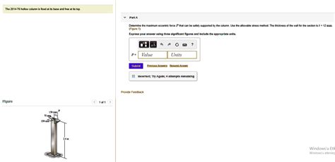 Solved Determine The Maximum Eccentric Force P That Can Be Safely Supported By The Column Use