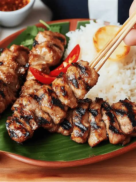 Moo Ping Irresistible Thai Style Grilled Bbq Pork Skewers