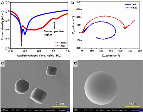 A Polarization Curves And B Eis Plot In Electrolyte Composed Of Download Scientific Diagram