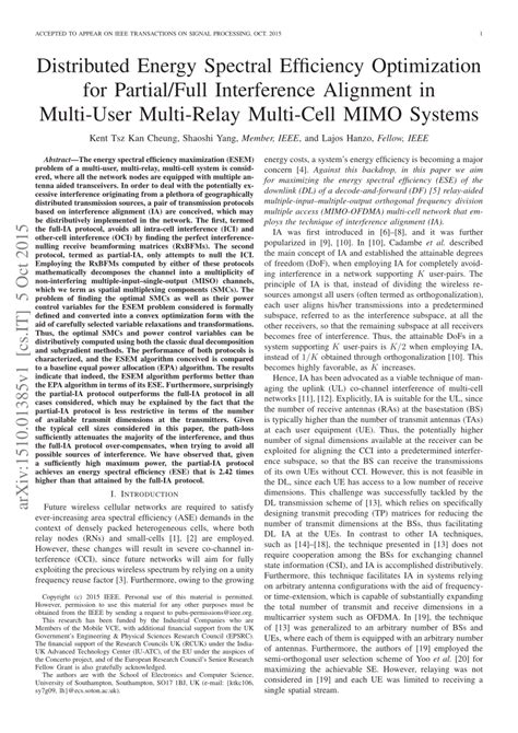 Pdf Distributed Energy Spectral Efficiency Optimization For Partialfull Interference