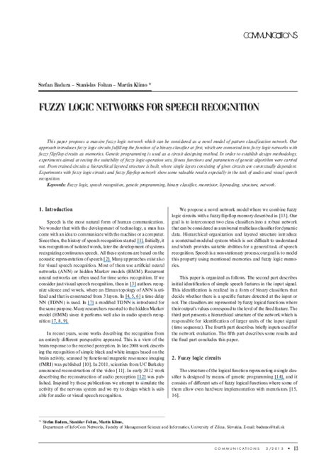 Pdf Lip Reading Using Fuzzy Logic Network With Memory