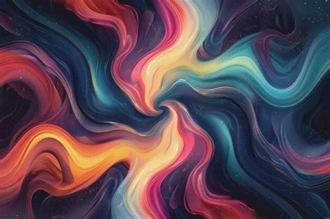 Fascinating color combinations Swirled together to create hypnotic colorful abstract patterns ...