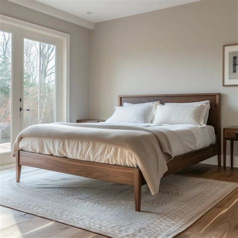 The Howard Walnut Bedframe Solid Wood Bedframe Handcrafted Bed
