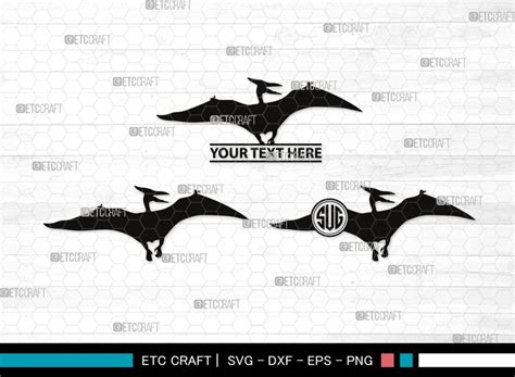 Pteranodon Monogram Pteranodon Silhouette Pteranodon Svg Pteranodon
