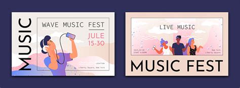 추상 뮤지컬 페스트 포스터 Dj 축제 전단 디자인 사이키델릭 커버 요소 소녀들은 클럽에서 춤을 춘다 소년들은 음악을 듣습니다 최소한의 브랜드 북 벡터 이벤트 발표 배경 Dj