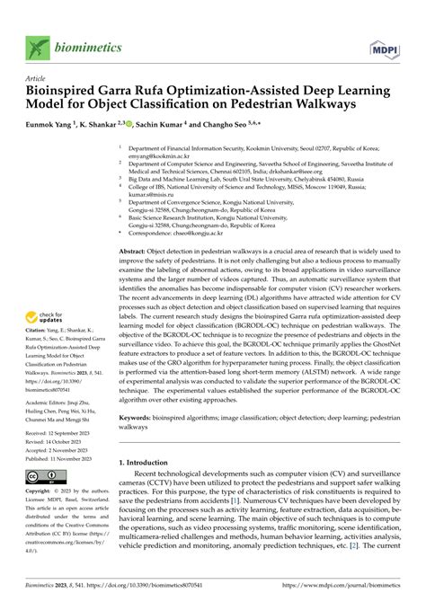 Pdf Bioinspired Garra Rufa Optimization Assisted Deep Learning Model
