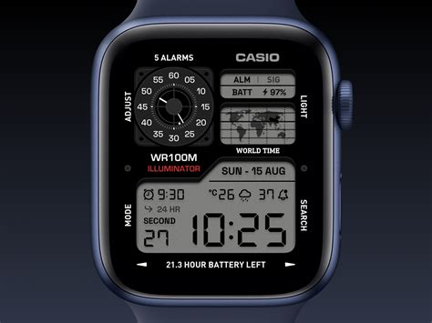 Casio Watch Face By 7ahang Apple Watch Custom Faces Casio Watch Digital Watch Face