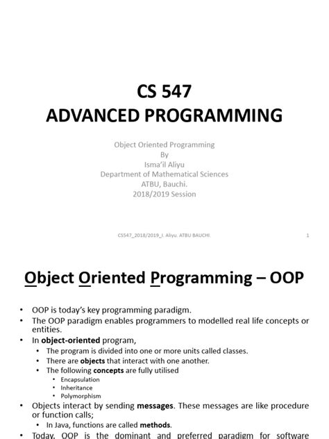 cs547 lecture slides oop pdf inheritance object oriented