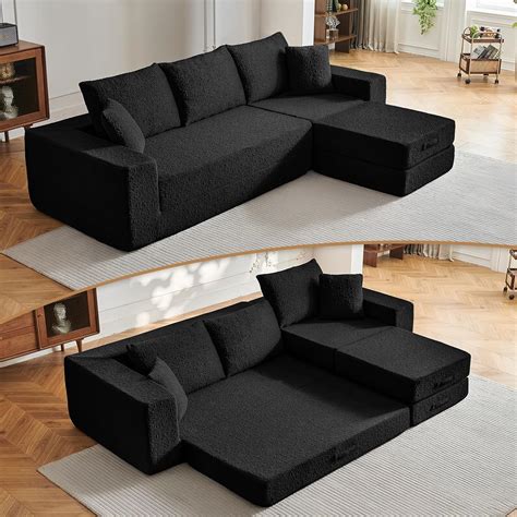 108″ Modular Sectional Cloud Sofa Boneless Couch With Deep Seat Non