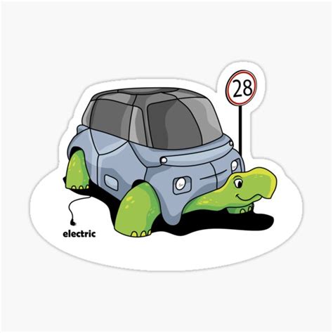 Citroen Ami Electric Turtle 28mph Sticker For Sale By Jaffagear Redbubble