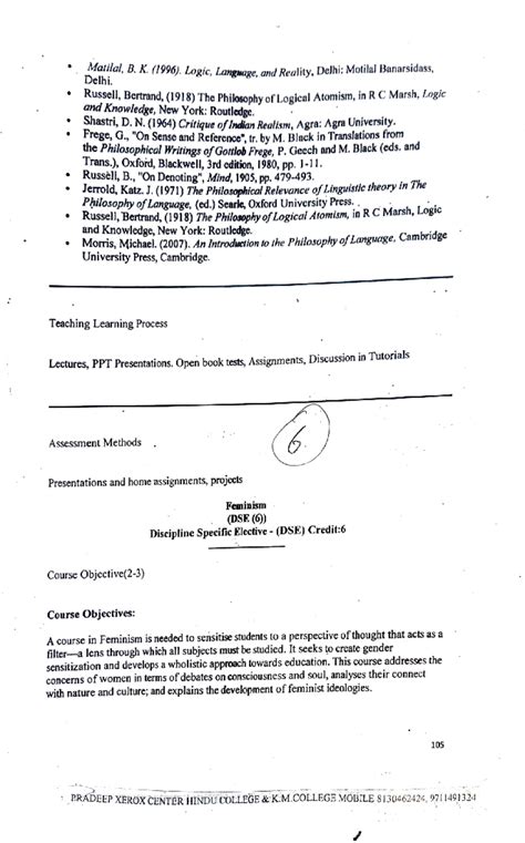 Feminism Summary Notes Matilal B K 1996 Logic Langmage And