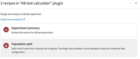 plugin ab test calculator dataiku